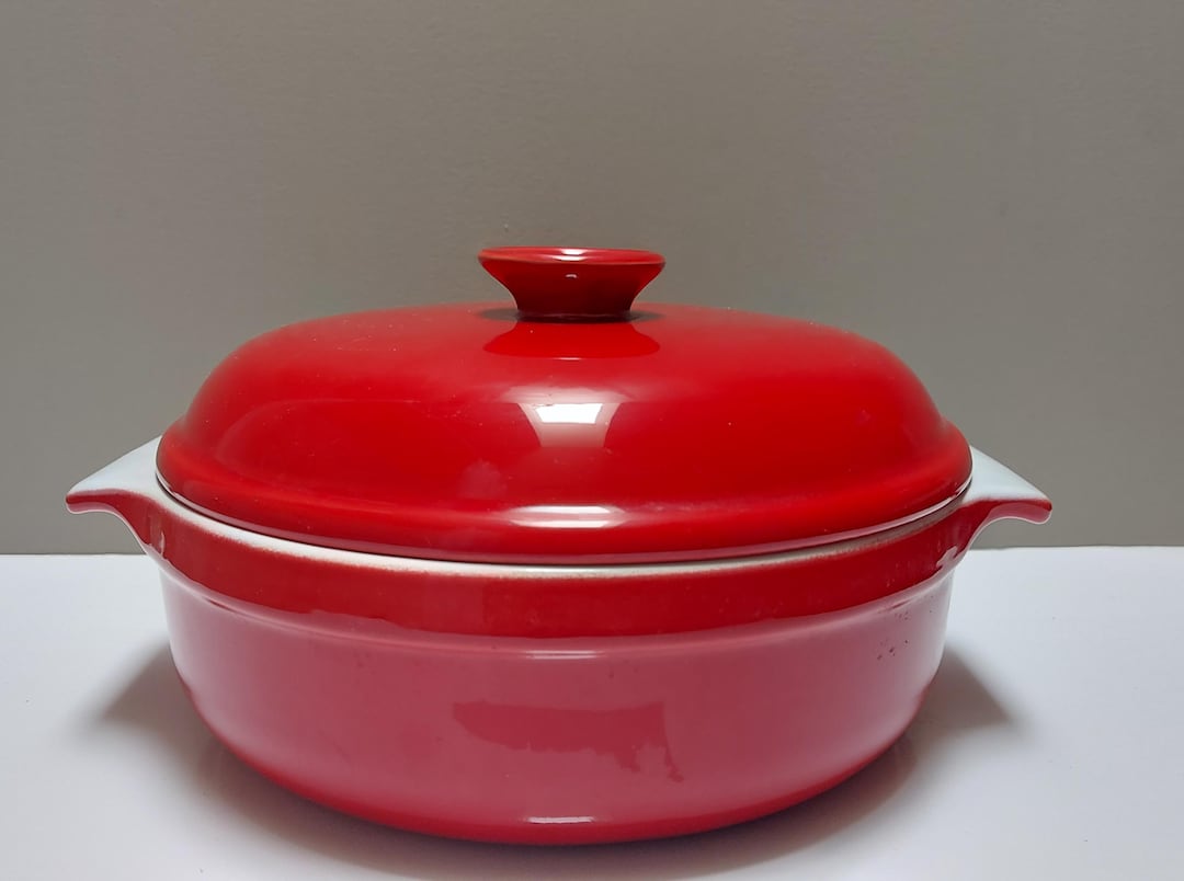 Emile Henry Dutch Oven, Red, Round, Made in France, French Pottery ...