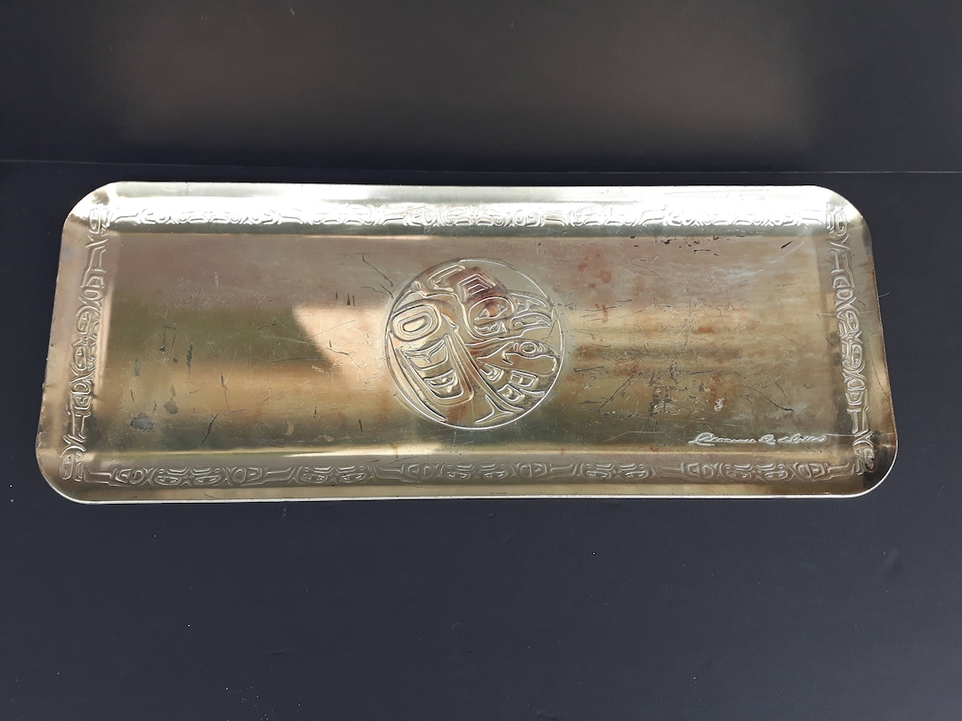 First Nations Art, Hand Hammered and Engraved, Silver Plated, Dipped ...