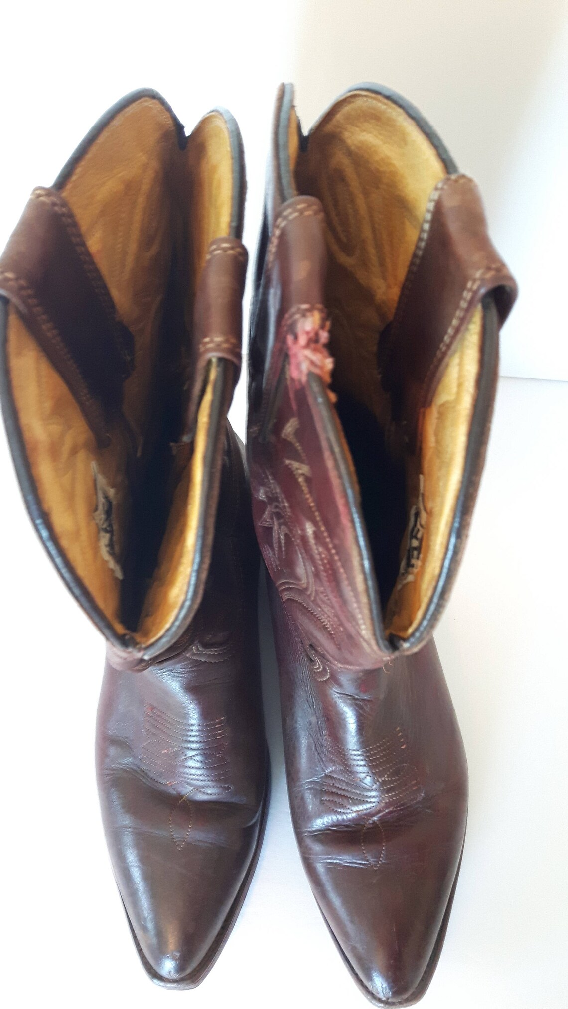 Vintage Frye Leather Cowboy Boots, Brown Western Style, Men's 9.5 - Etsy