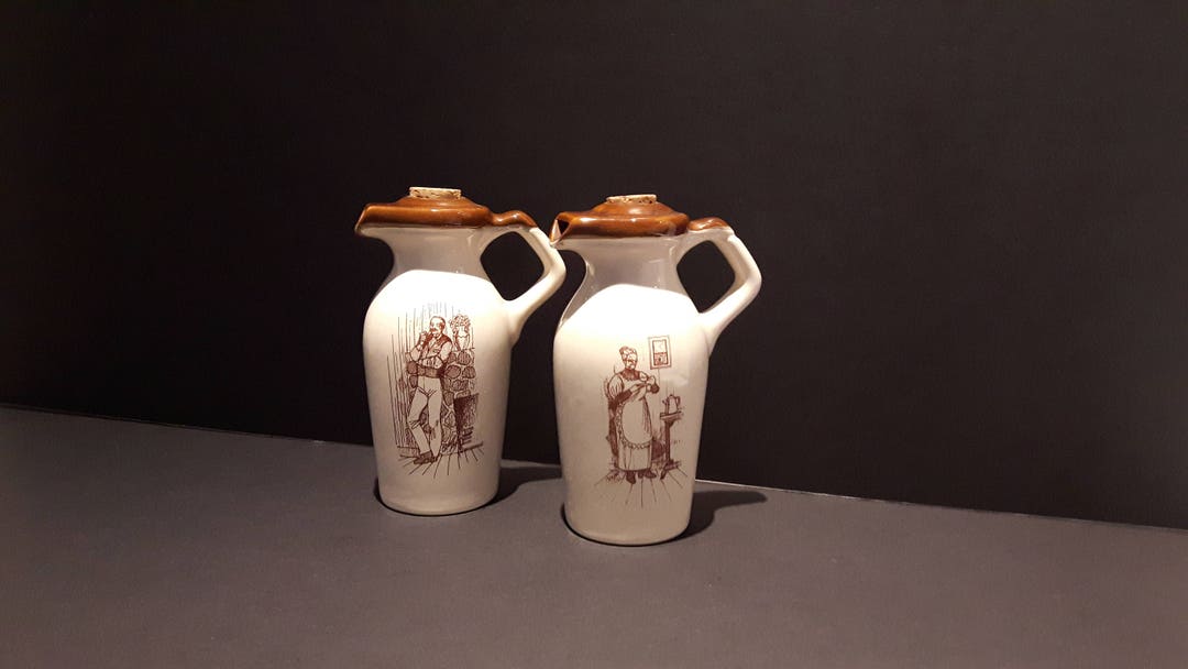 Vintage HAB Crocks, Potteries Canadian Set of Two Syrup Containers With ...