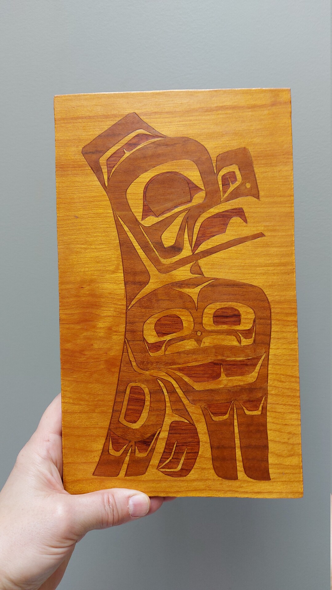First Nations Plaque Artwork, Eagle Design, Etched, Stained, Artist ...