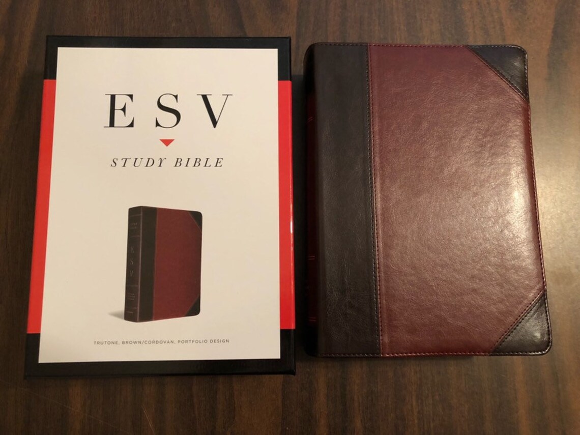 Personalized ESV Study Bible Indexed - Brown / Cordovan Trutone ...