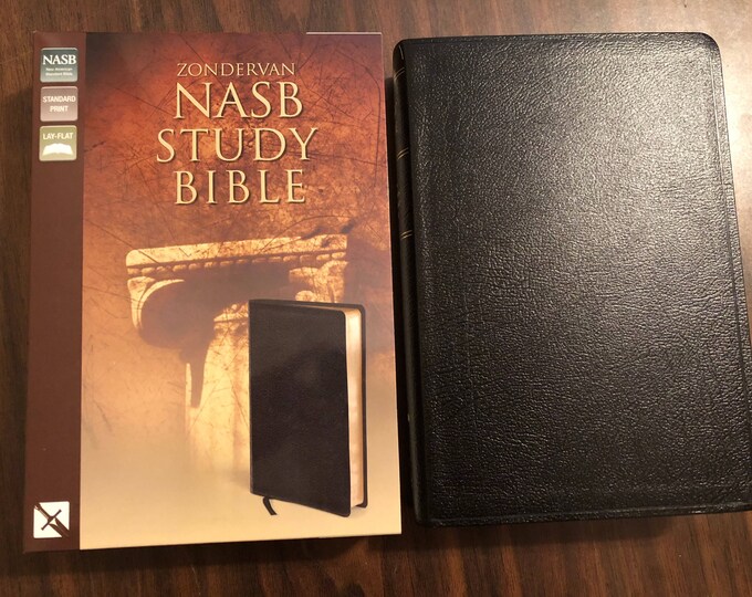 Personalized NASB Study Bible - Black Bonded Leather Custom Imprinted With Name, NASB 1995 - Etsy