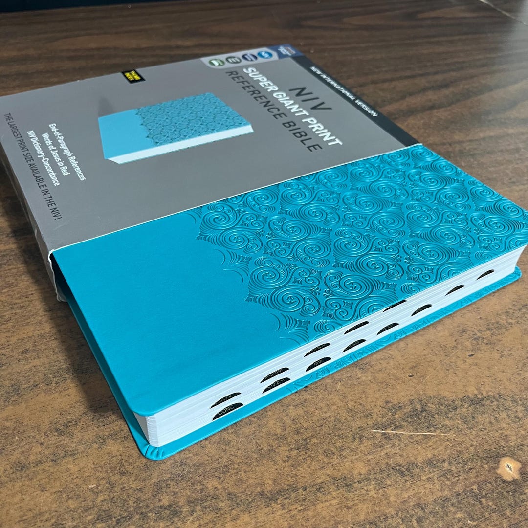 Personalized NIV Super Giant Print Reference Bible Thumb Indexed Tabs ...