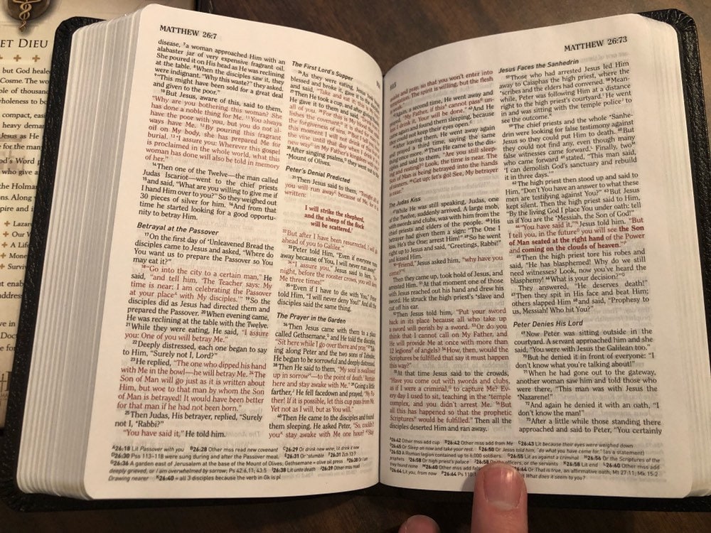 PERSONALIZED ** HCSB Doctors Bible Compact - Black Bonded Leather ...