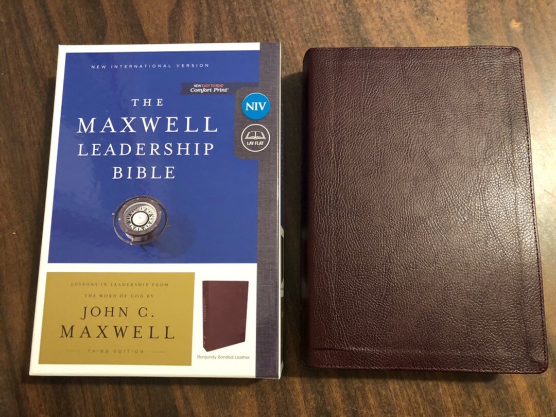 Personalized NIV Maxwell Leadership Study Bible - Burgundy Bonded ...