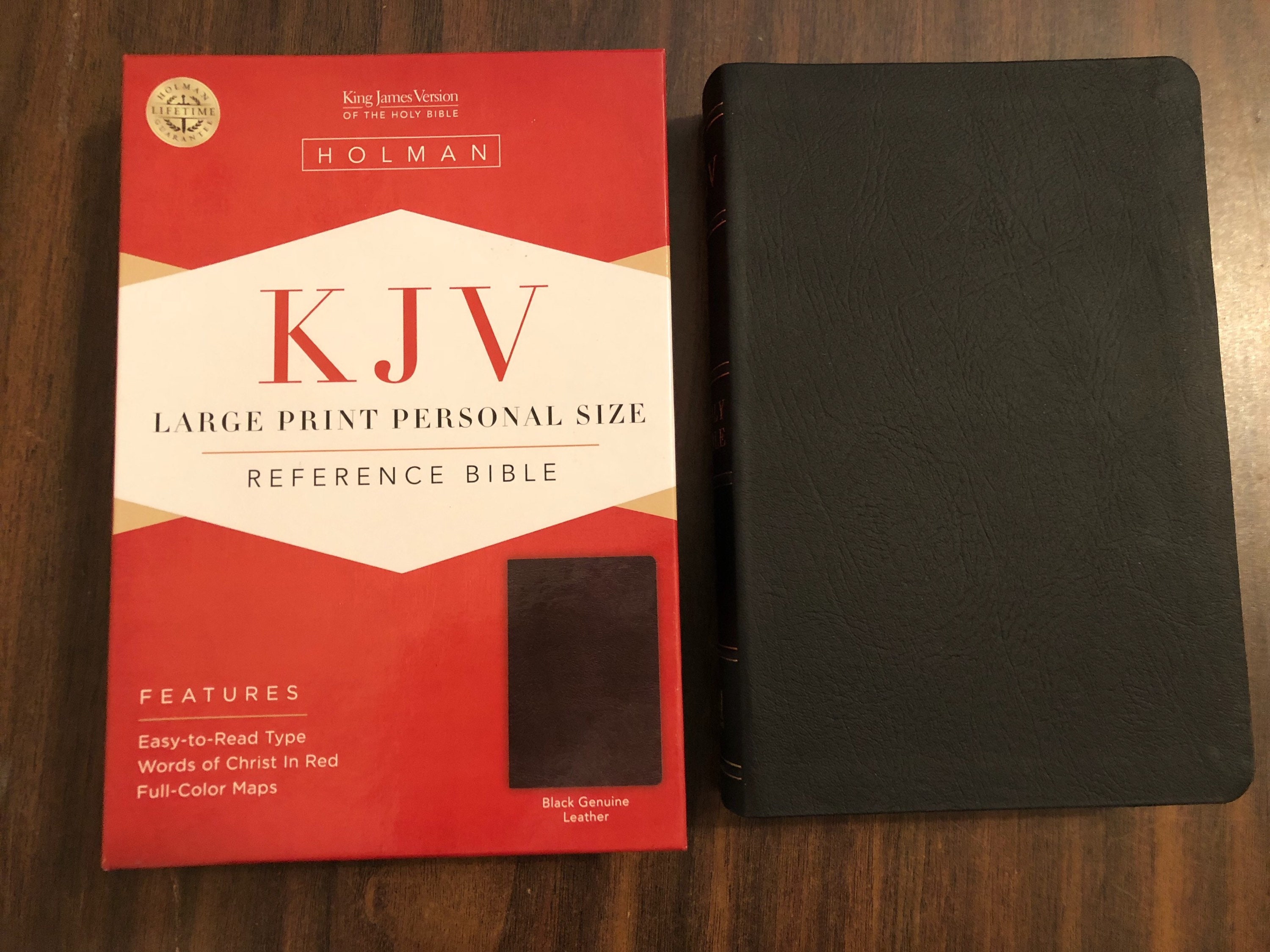 PERSONALIZED KJV Large Print Reference Bible Indexed Black Genuine personalized-kjv-large-print-reference-bible-indexed-black-genuine
