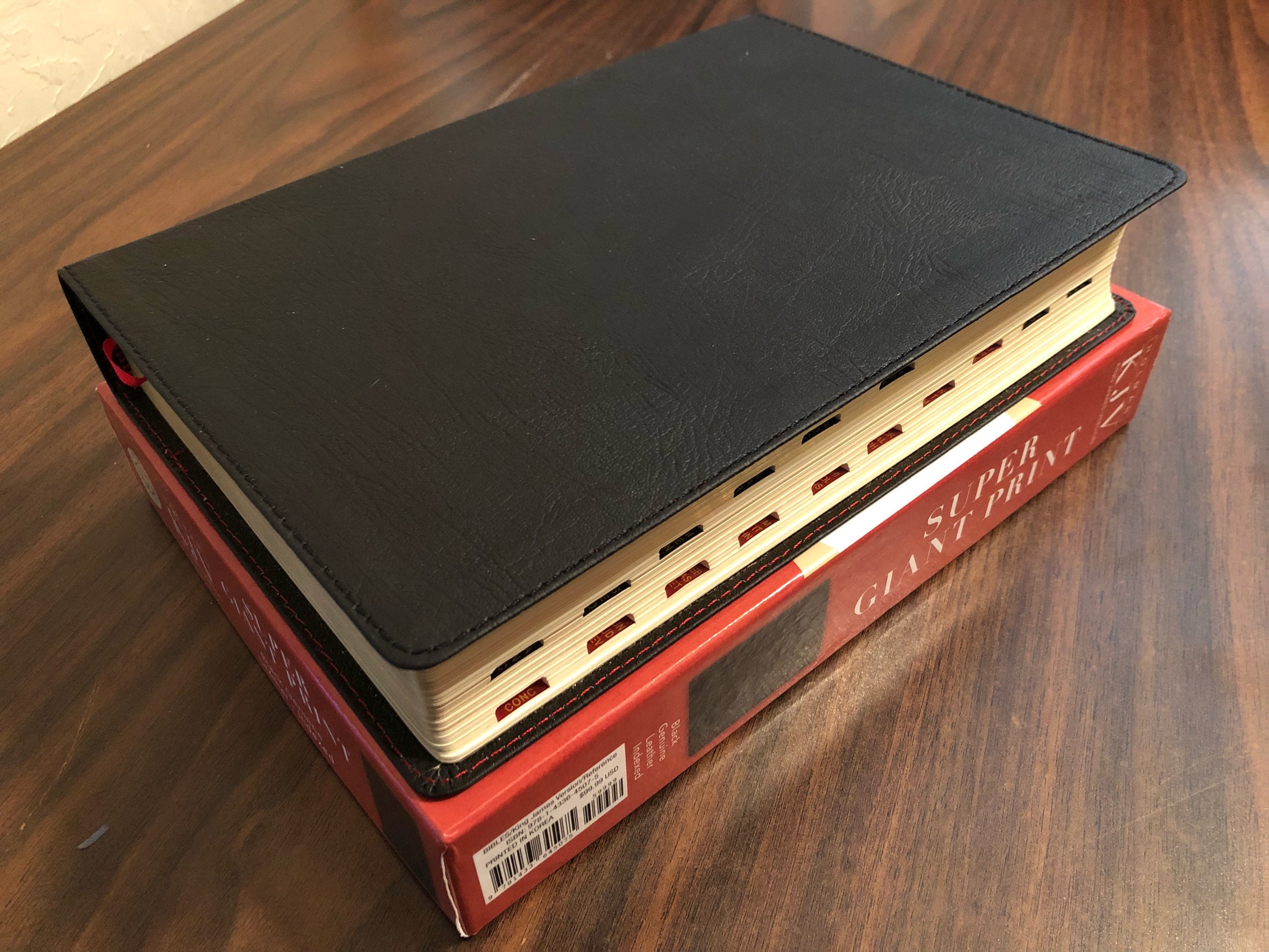 PERSONALIZED KJV Super Giant Print Bible Indexed Black Genuine personalized-kjv-super-giant-print-bible-indexed-black-genuine