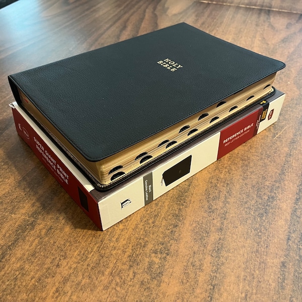 Giant Print Leather Nkjv Bible - Etsy