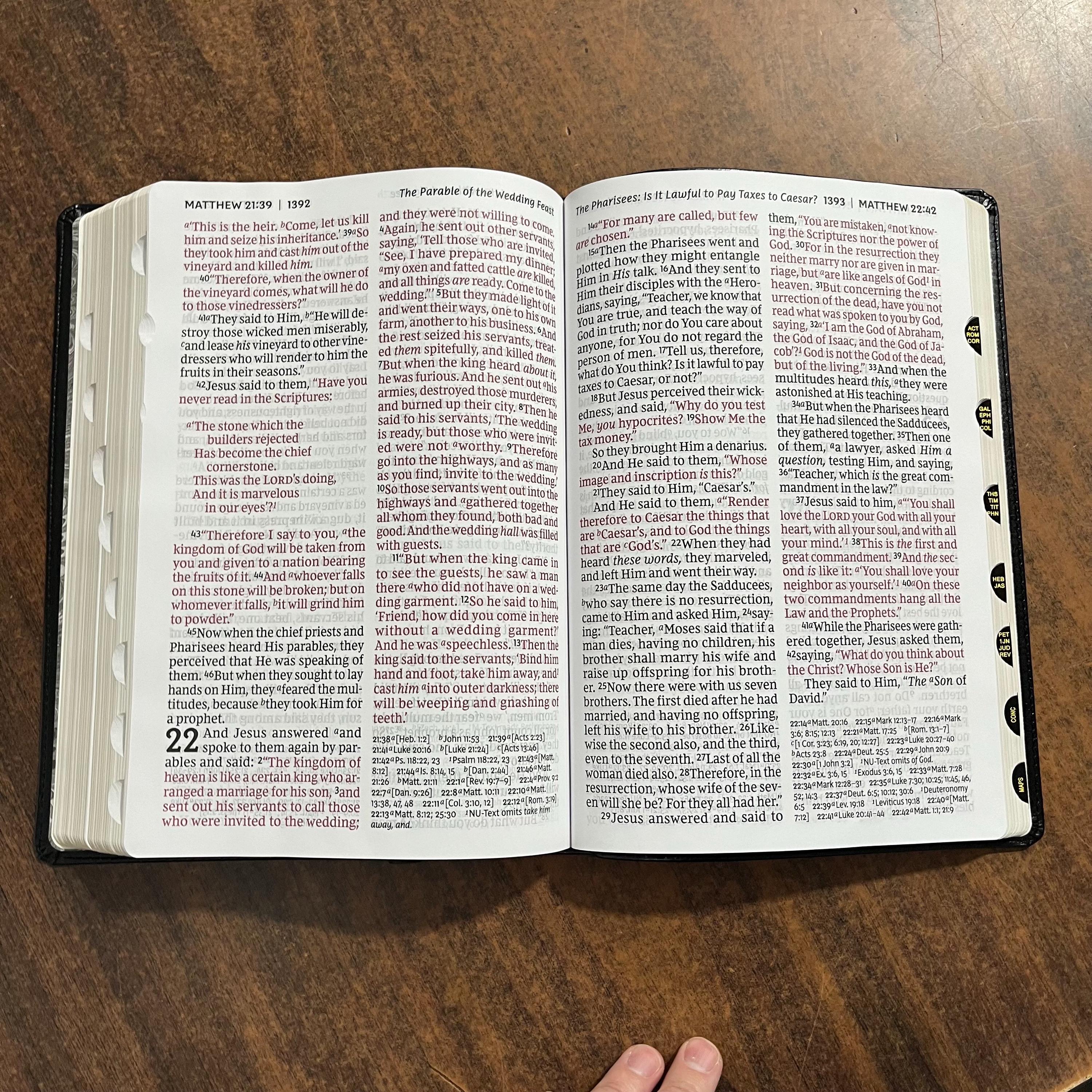 Personalized NKJV Super Giant Print Reference Bible Thumb Indexed ...