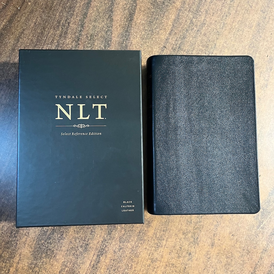 Personalized NLT Tyndale Select Reference Bible - Black Full Grain ...