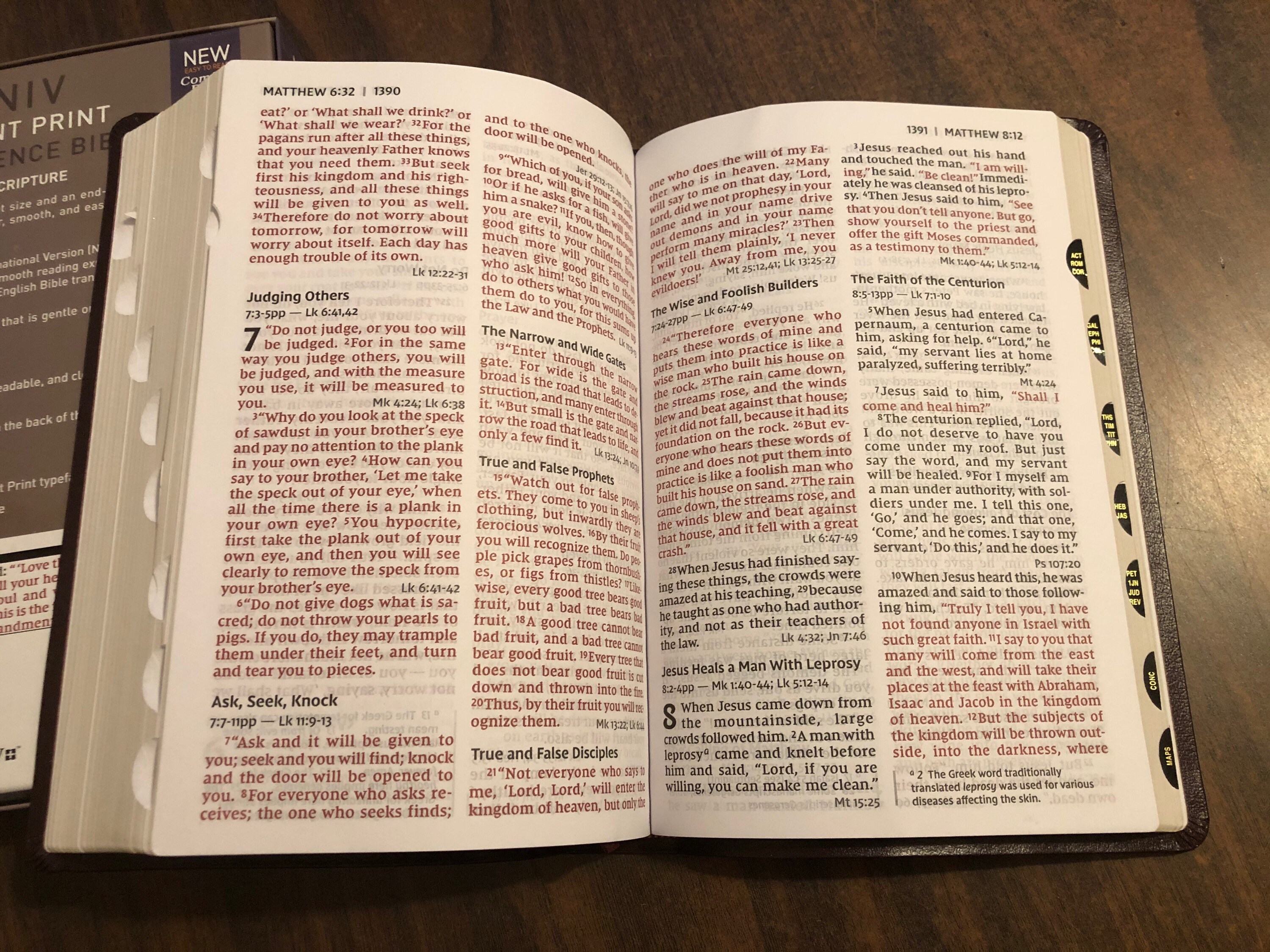 PERSONALIZED NIV Giant Print Reference Bible Indexed Burgundy