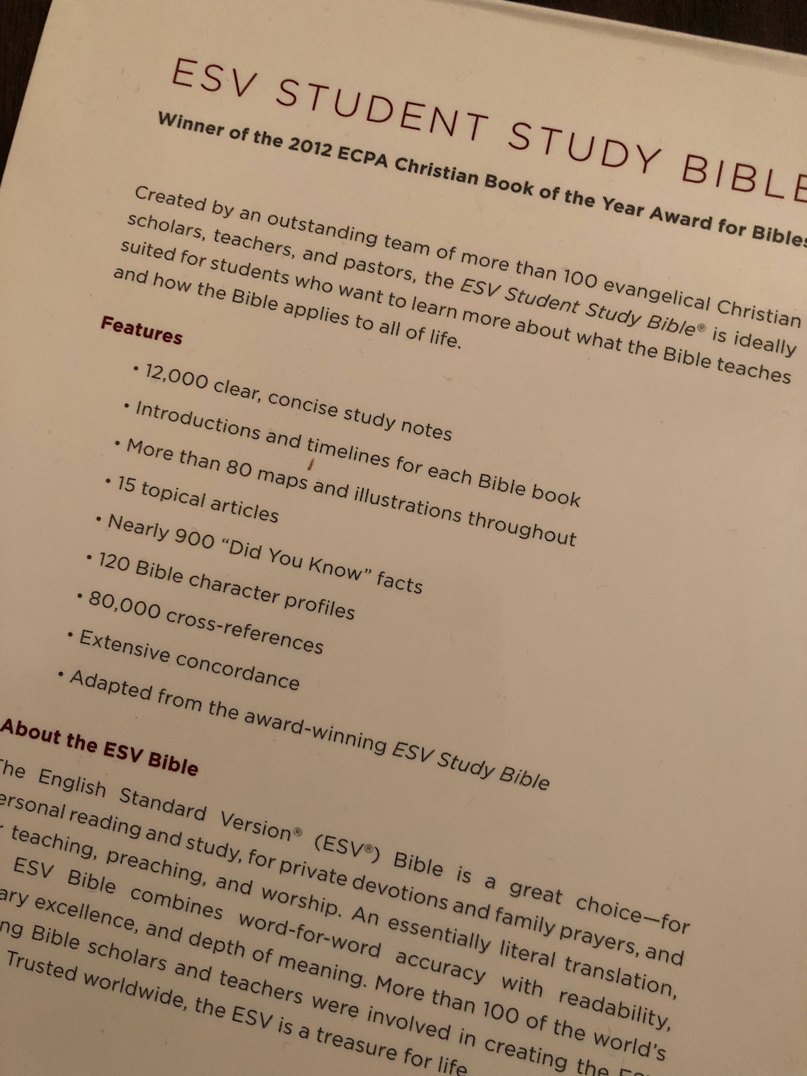 Personalized ESV Student Study Bible - Chestnut Trutone Custom ...