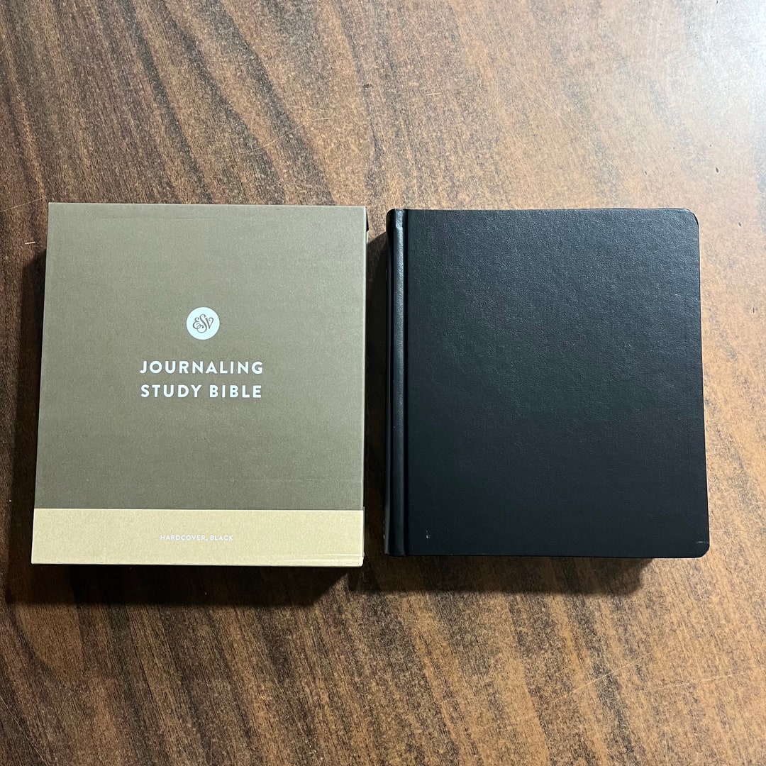 Personalized ESV Journaling Study Bible - Black Hardcover, Custom ...