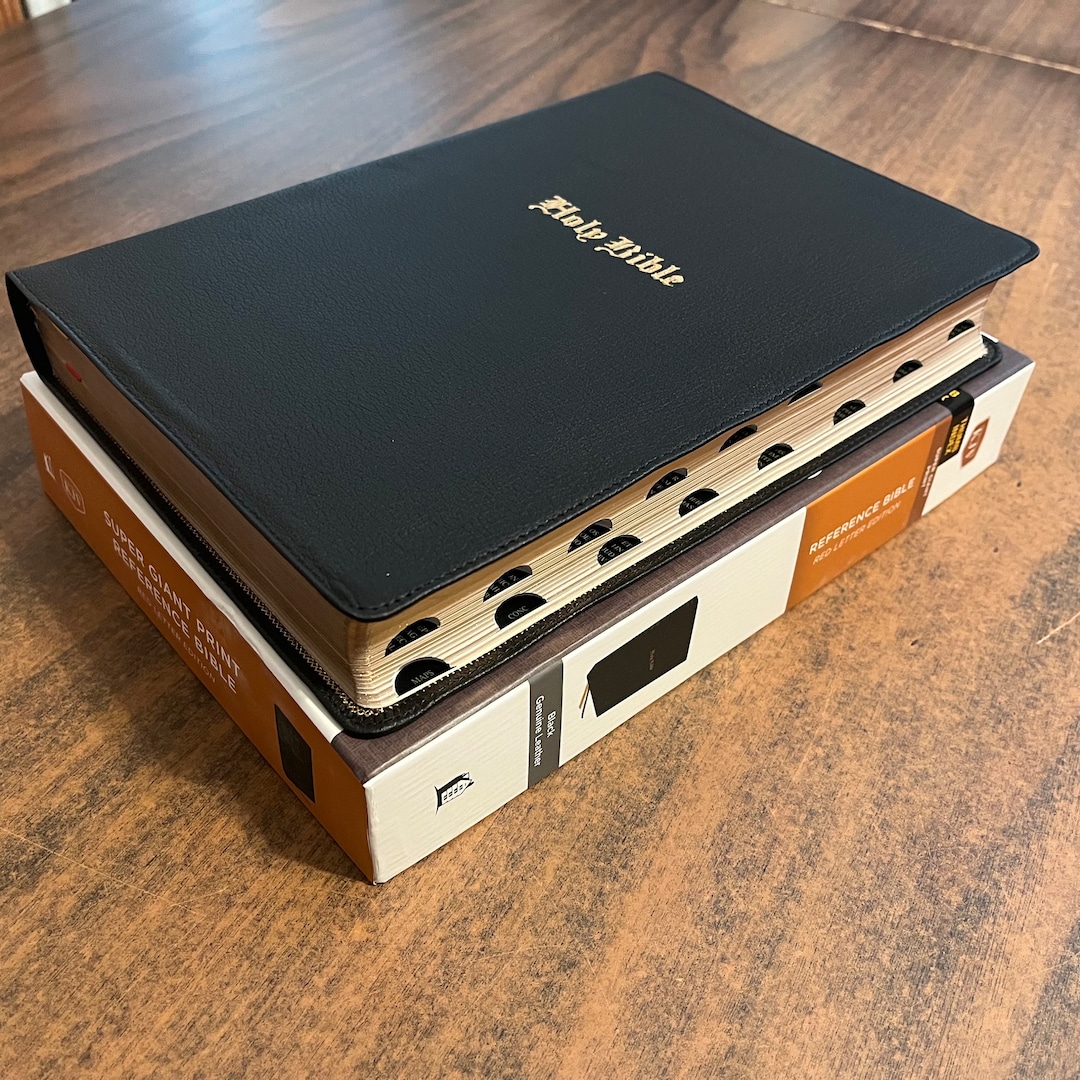 Personalized KJV Super Giant Print Reference Bible Thumb Indexed ...