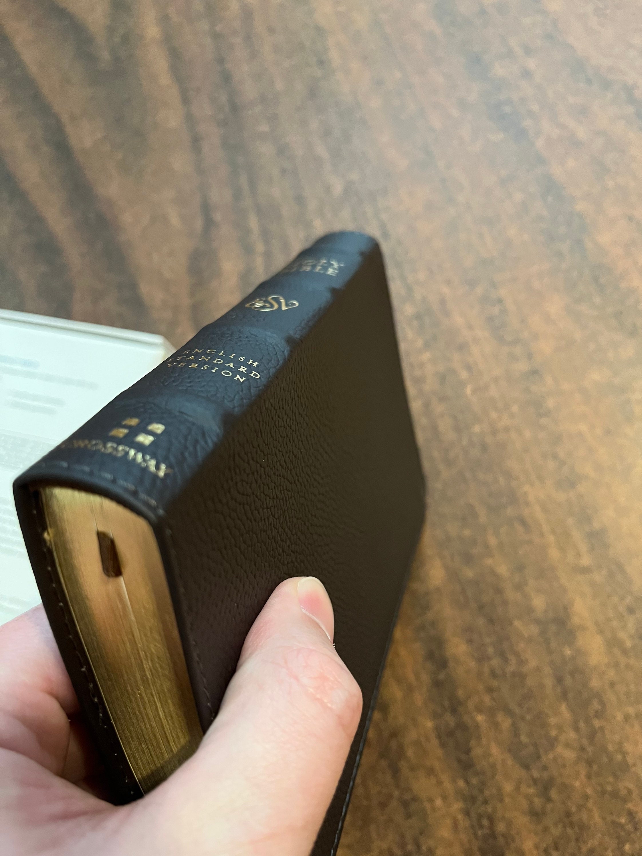 Personalized ESV Compact Bible Deep Brown Genuine Buffalo - Etsy