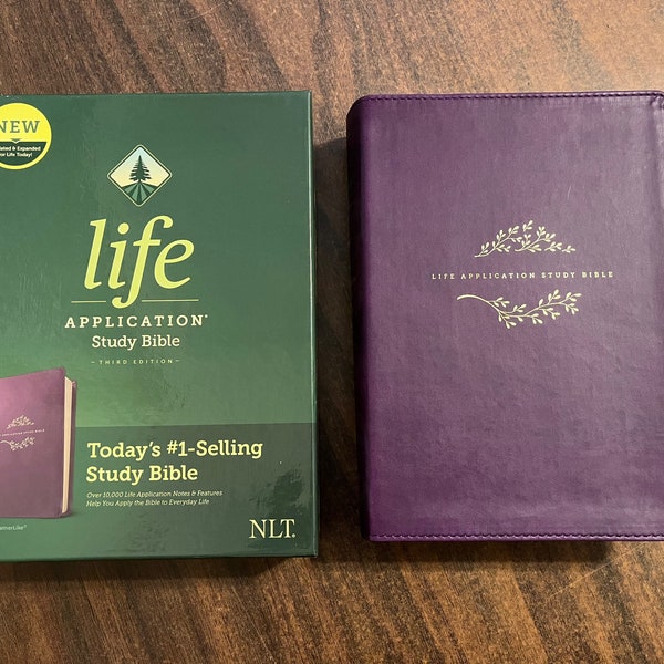 Purple Nlt Custom Bible - Etsy