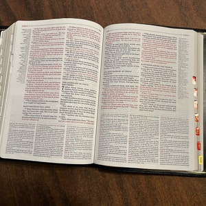 Personalized KJV Study Bible Thumb Indexed, Black Genuine Goatskin ...