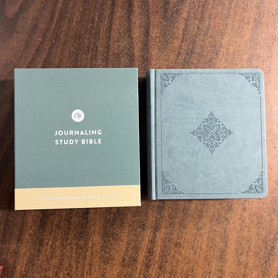 Personalized ESV Journaling Study Bible - Paris Sky Trutone Over Board ...
