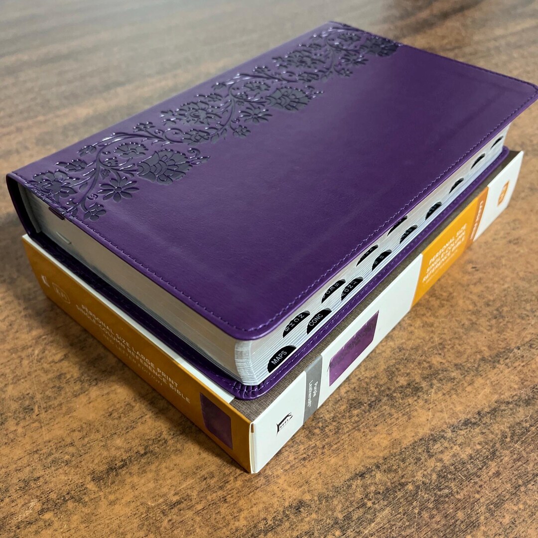 Personalized KJV Large Print Single Column Reference Bible Thumb ...
