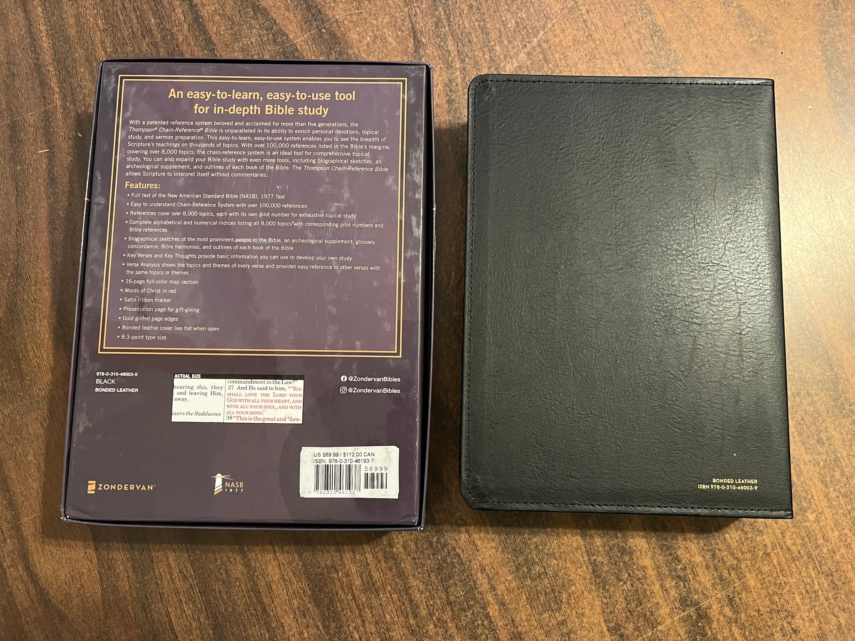 Personalized NASB Thompson Chain Reference Study Bible Thumb - Etsy