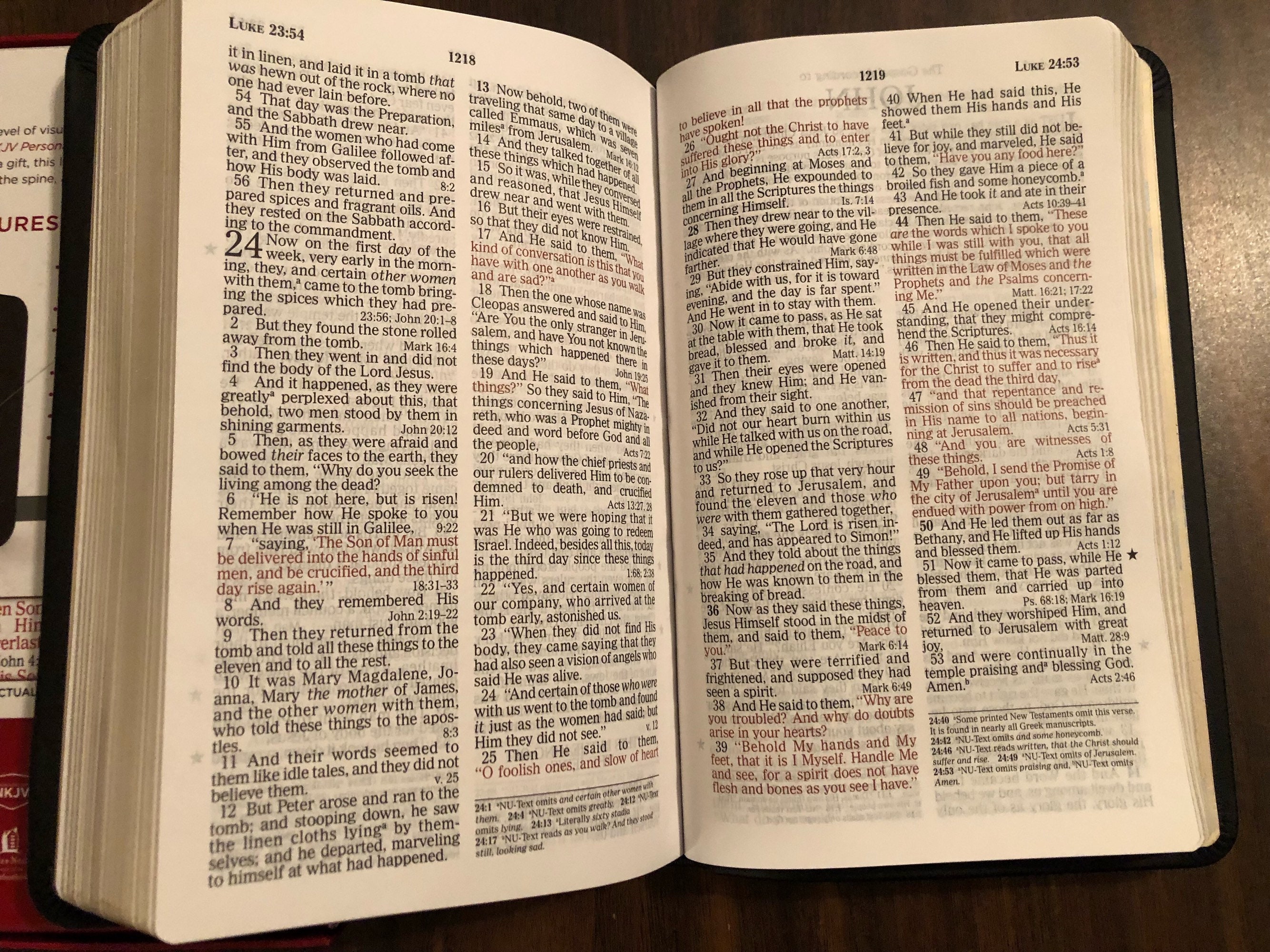 PERSONALIZED NKJV Giant Print Personal Size Bible Black Cowhide