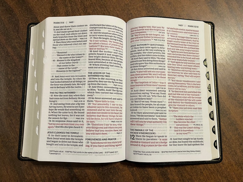 Personalized NKJV Large Print Reference Bible Thumb Indexed - Etsy