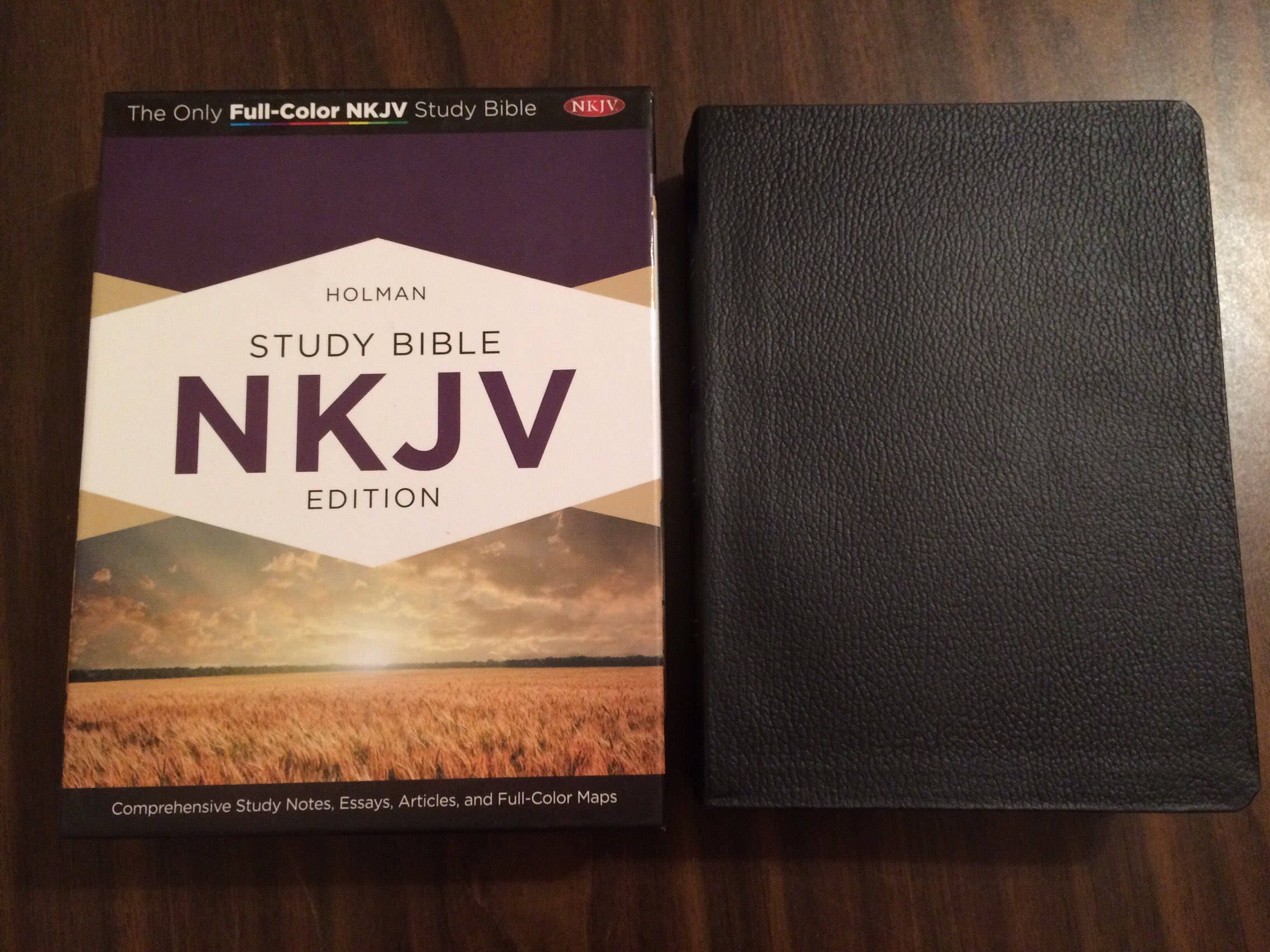 personalized-nkjv-holman-study-bible-indexed-black-genuine-leather