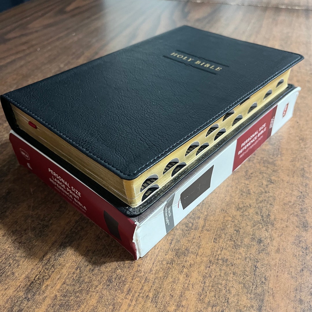 Personalized NKJV Personal Size Large Print Reference Bible Thumb ...