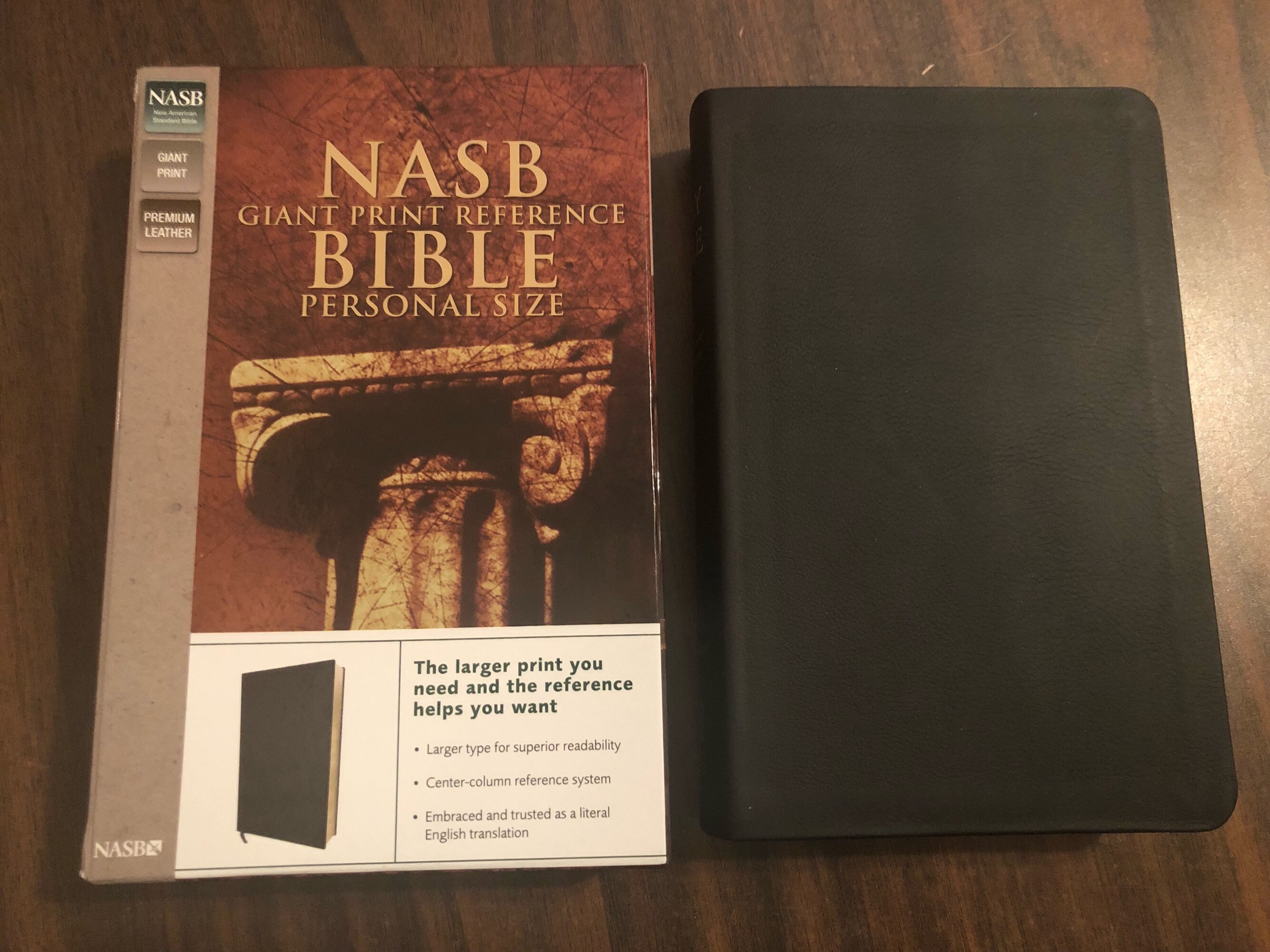 PERSONALIZED NASB Giant Print Personal Size Bible Black Cowhide PERSONALIZED NASB Giant Print Personal Size Bible Black Cowhide