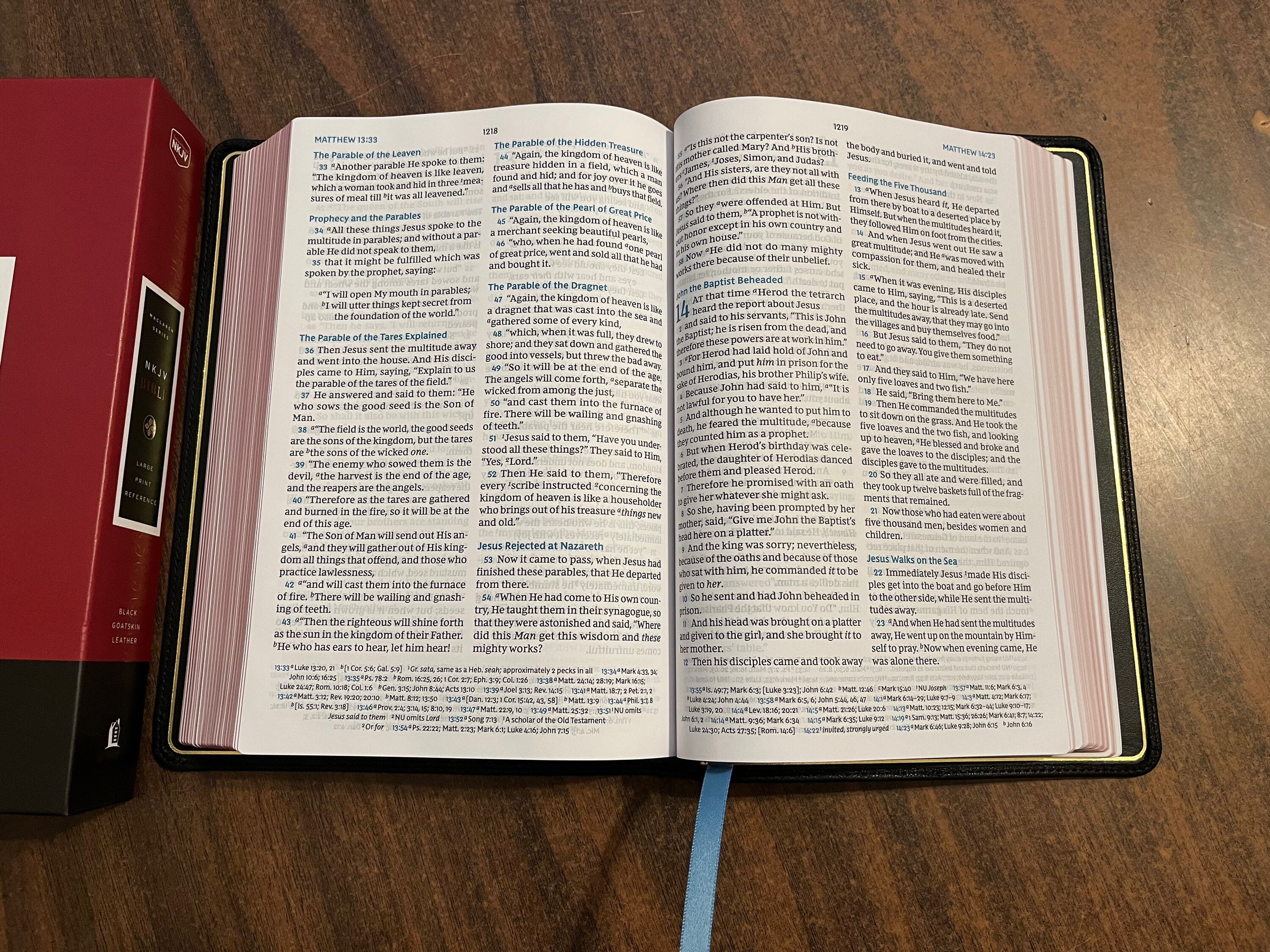 Personalized NKJV Large Print Reference Bible Black Goatskin Premium Personalized NKJV Large Print Reference Bible Black Goatskin Premium