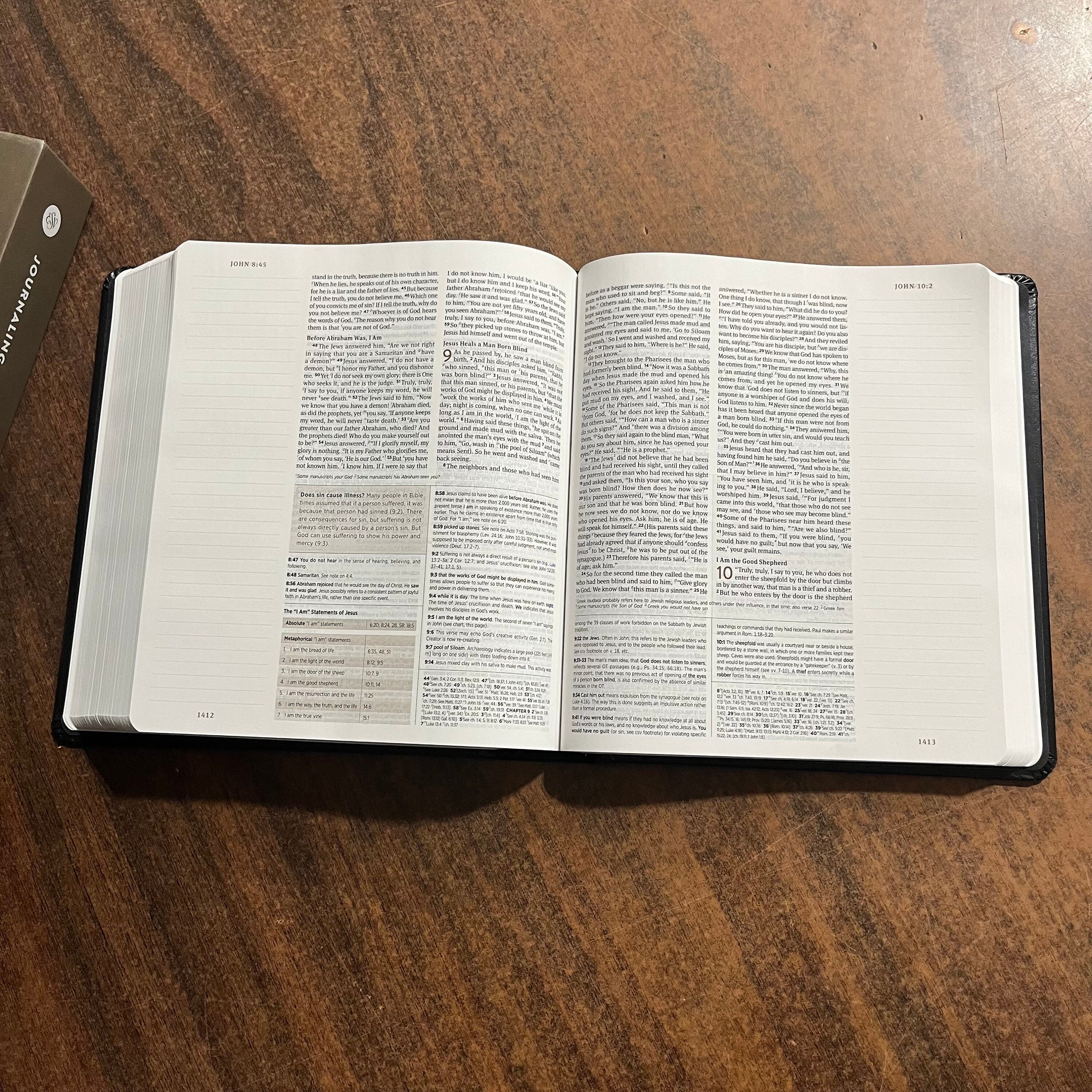 Personalized ESV Journaling Study Bible - Black Hardcover, Custom ...