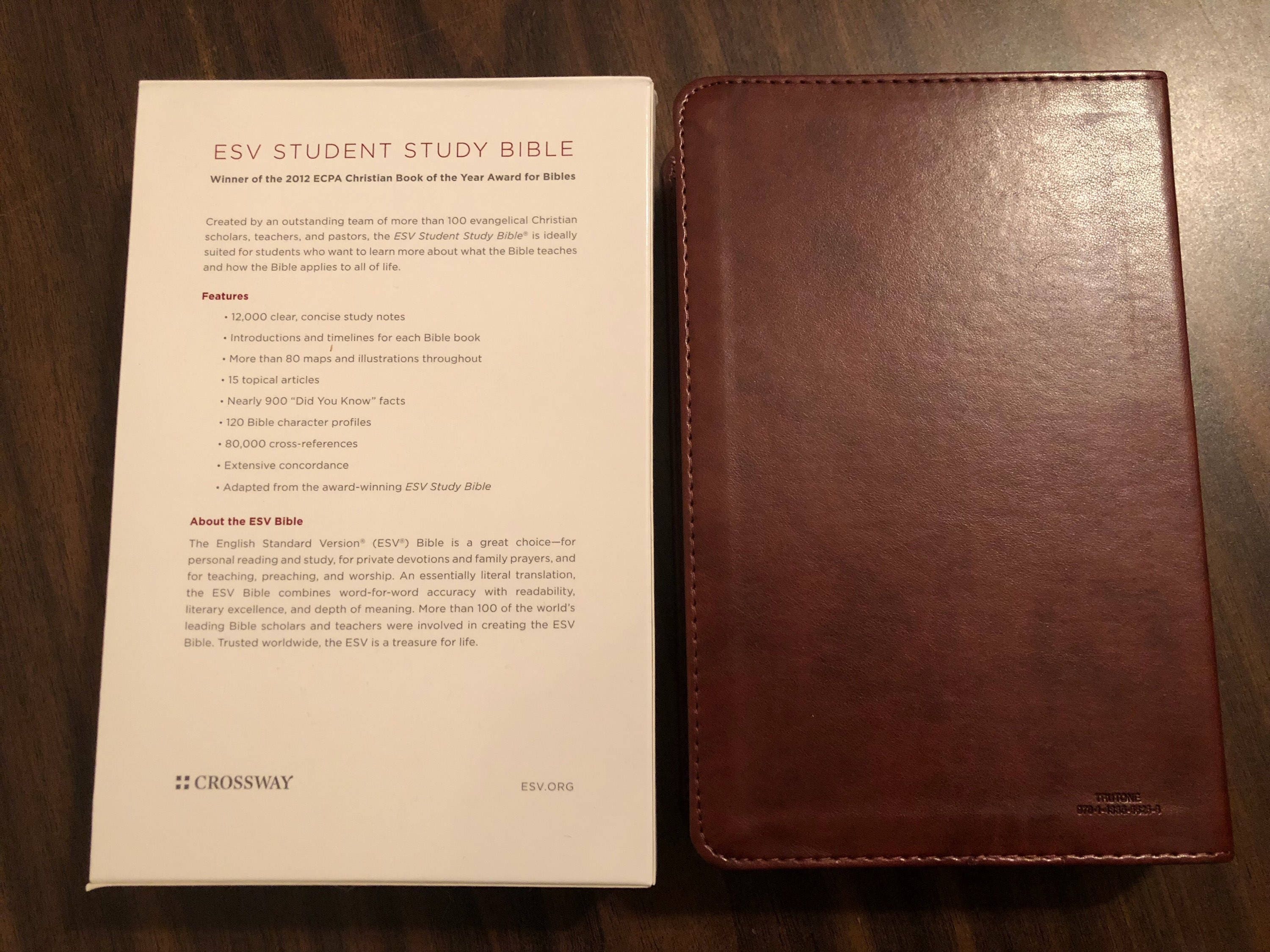 Personalized ESV Student Study Bible - Chestnut Trutone Custom ...