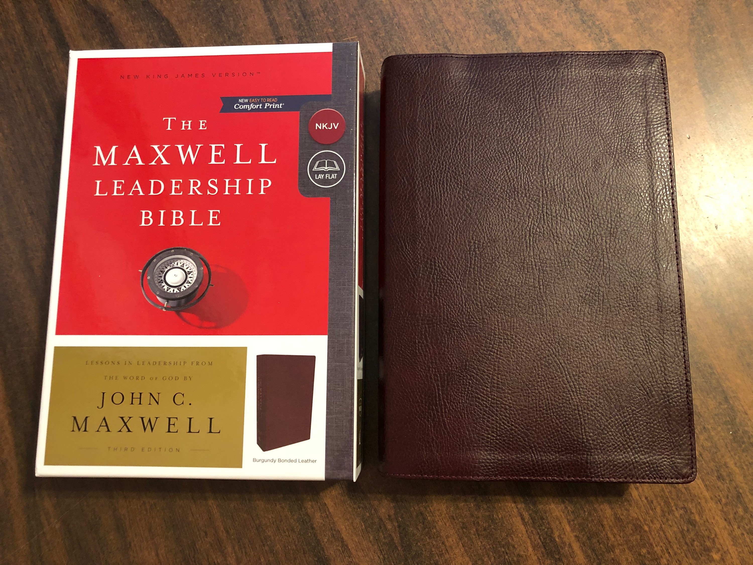 PERSONALIZED NKJV Maxwell Leadership Study Bible - Burgundy Bonded ...
