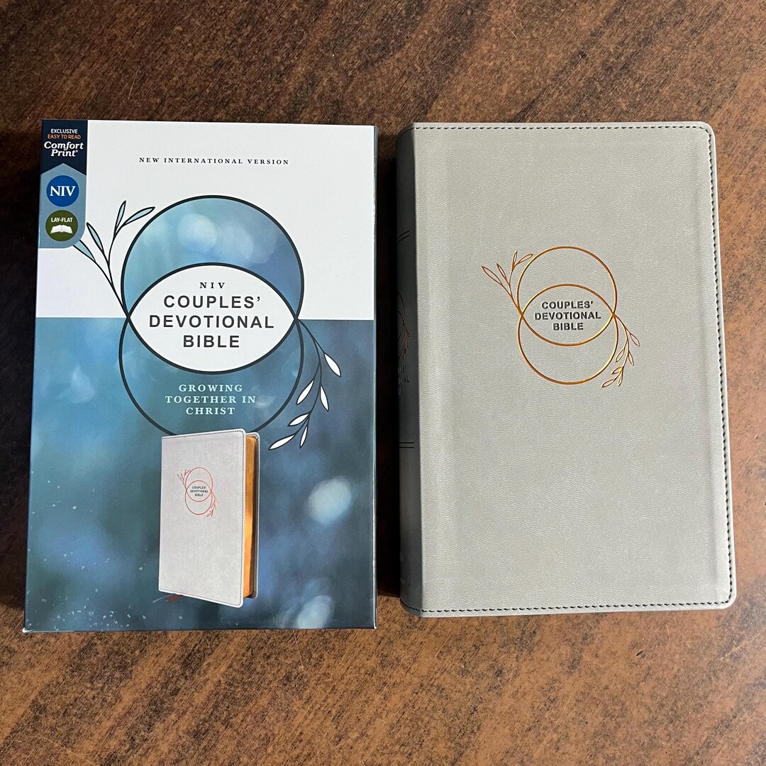 Personalized NIV Couples Devotional Bible - Stone Leathersoft - Custom ...