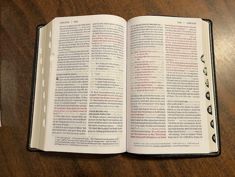 Personalized NKJV Large Print Reference Bible Thumb Indexed - Etsy