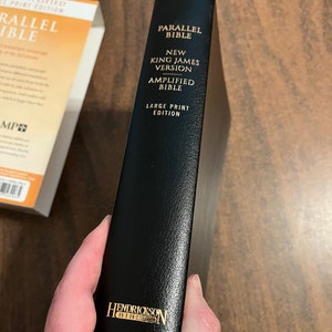 Personalized NKJV / Amplified 1987 Classic Parallel Bible Large Print ...
