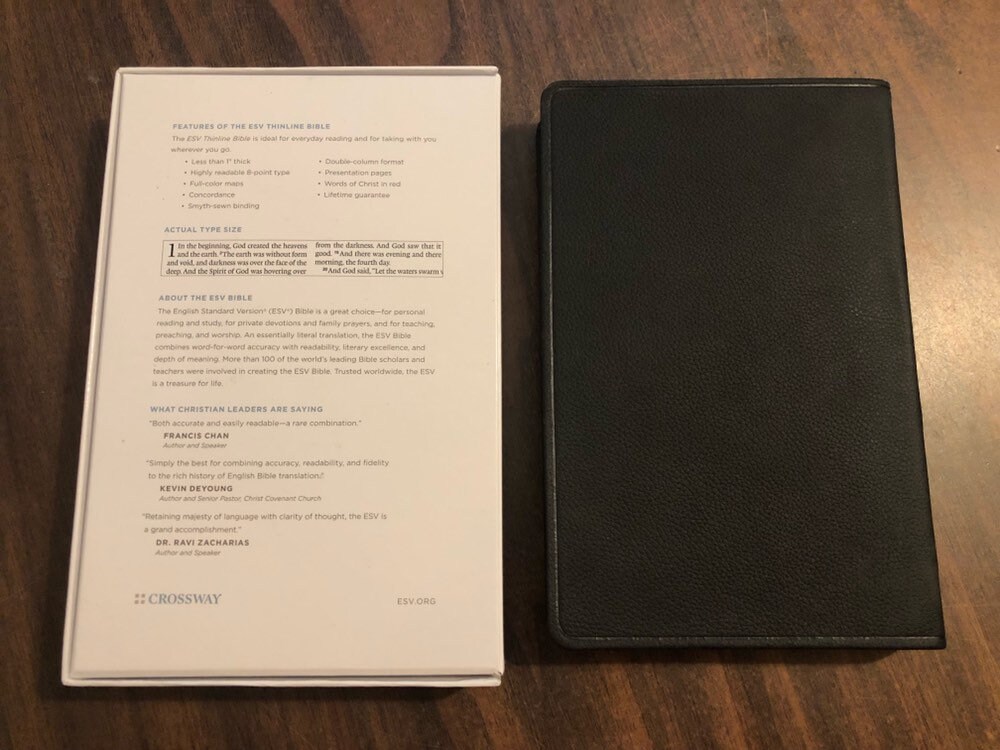 Personalized ESV Thinline Bible Black Top Grain Genuine Leather personalized-esv-thinline-bible-black-top-grain-genuine-leather