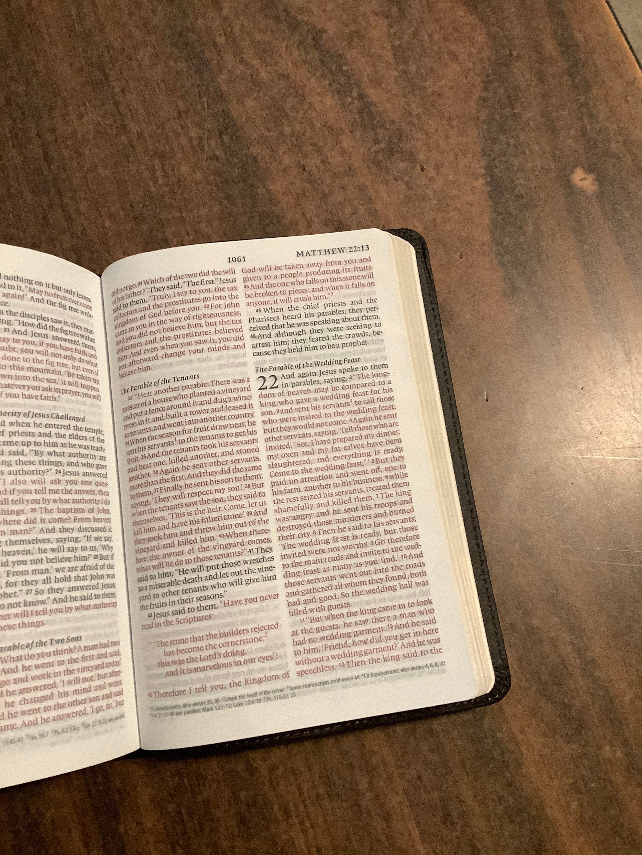 Personalized ESV Large Print Compact Bible Deep Brown Genuine Buffalo