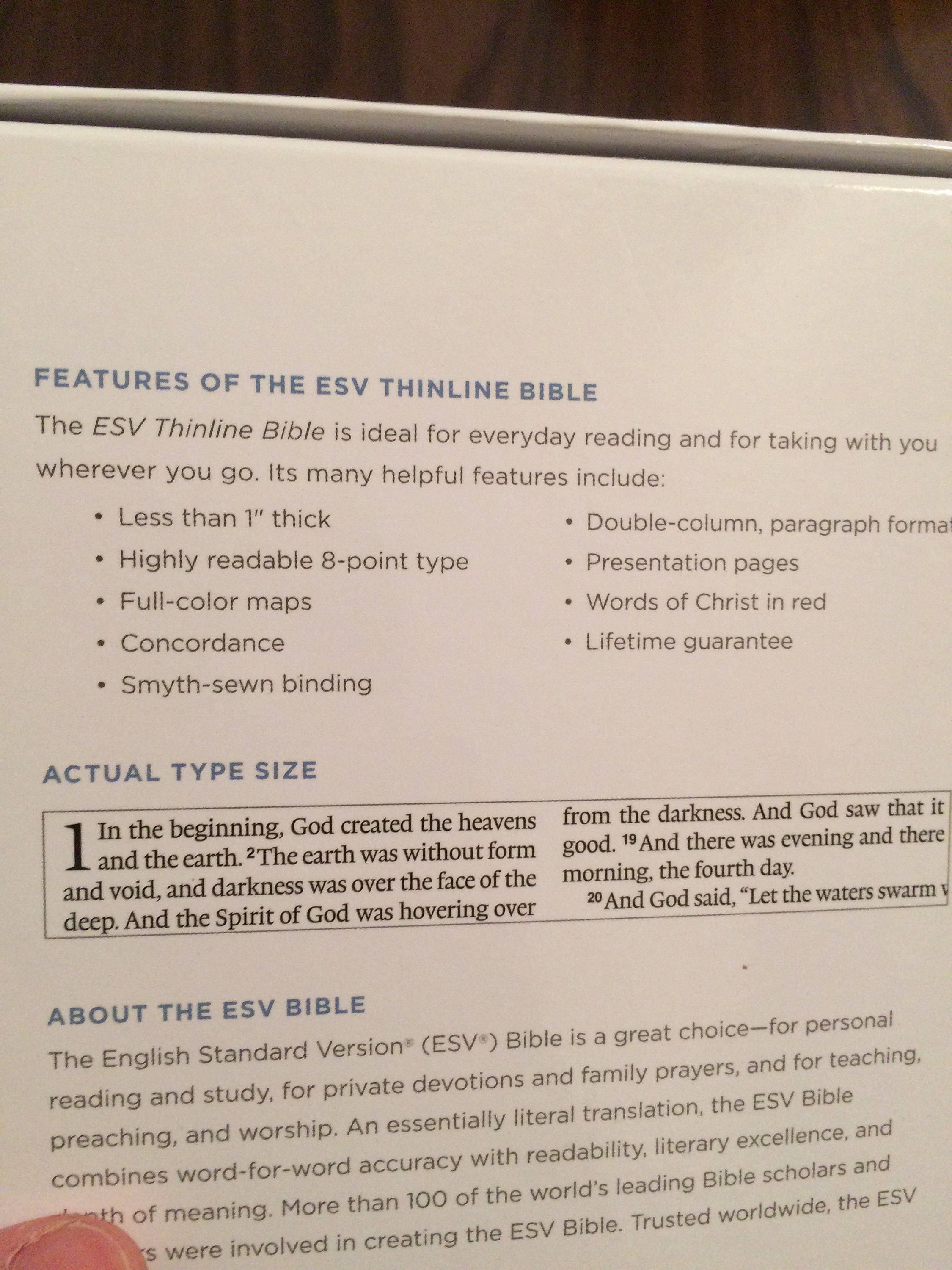 PERSONALIZED ESV Thinline Bible Black Genuine Leather | Etsy