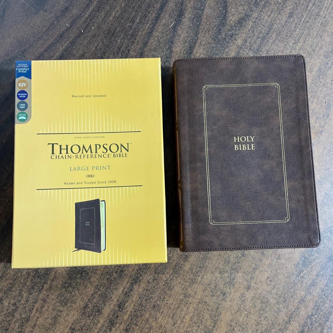 Personalized KJV Large Print Thompson Chain Reference Study Bible ...
