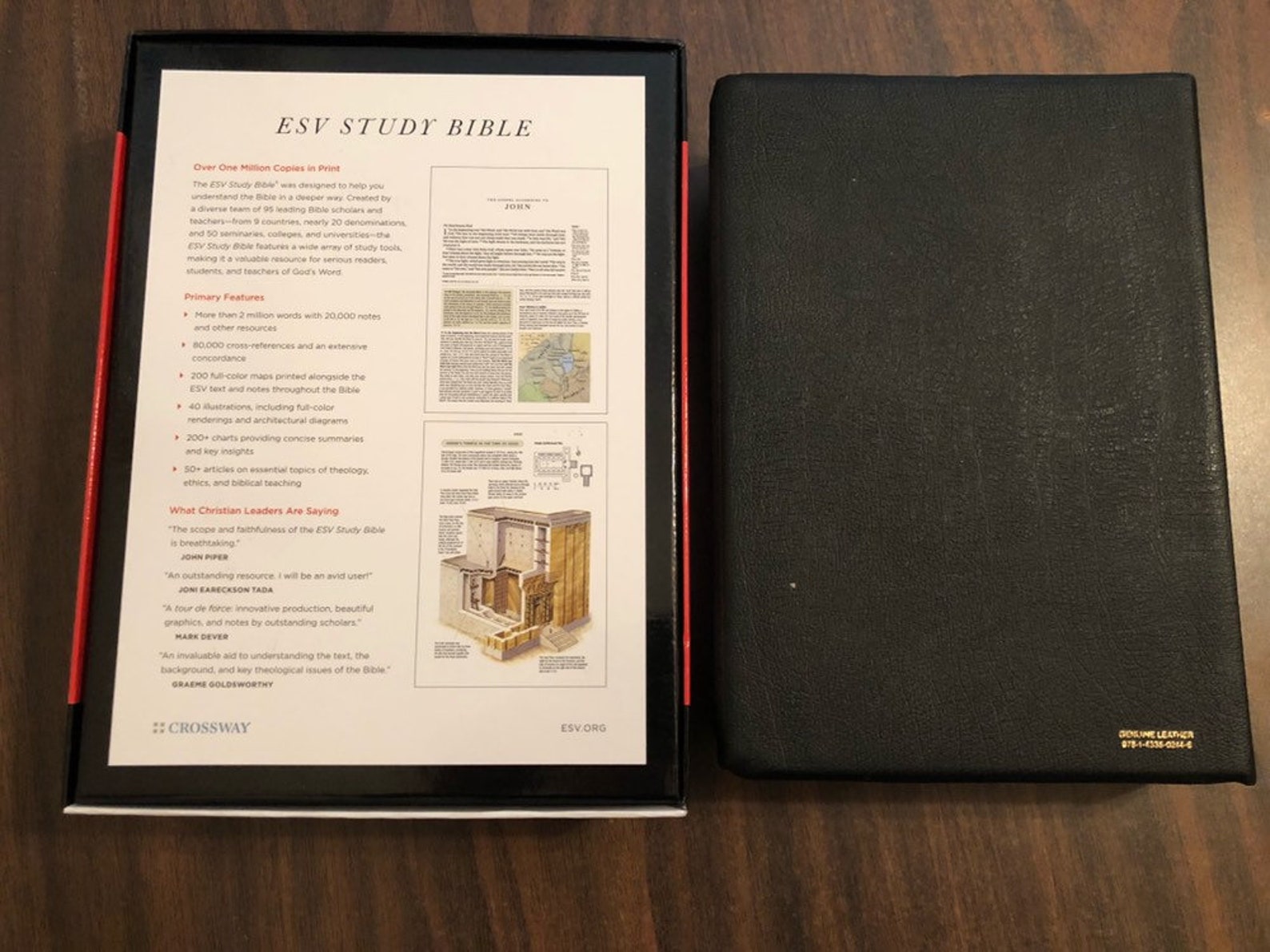 Personalized ESV Study Bible Thumb Indexed - Black Genuine Leather ...