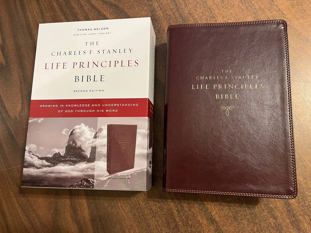 Personalized NKJV Charles Stanley Life Principles Study Bible ...