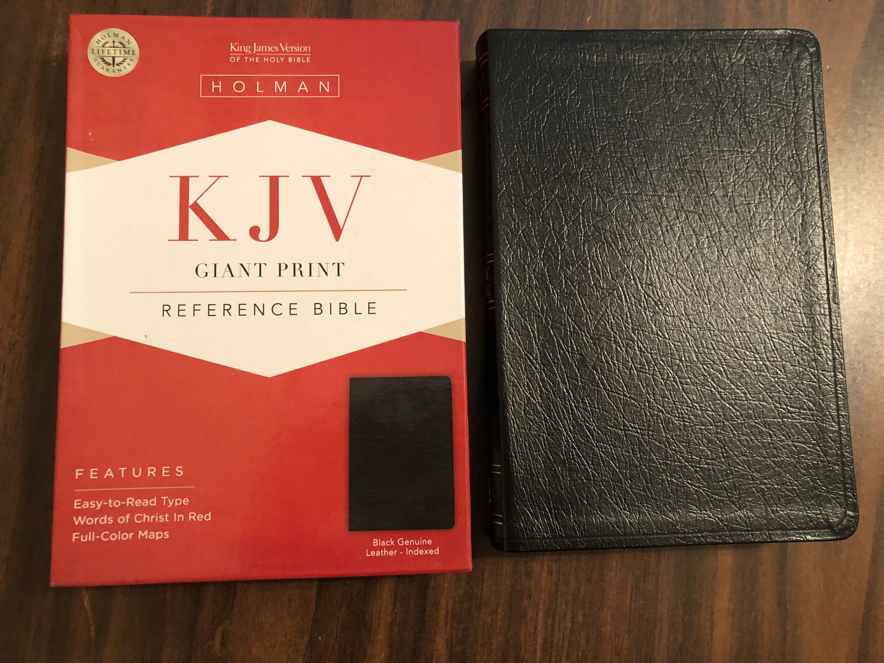 PERSONALIZED KJV Giant Print Reference Bible Indexed Black Genuine personalized-kjv-giant-print-reference-bible-indexed-black-genuine