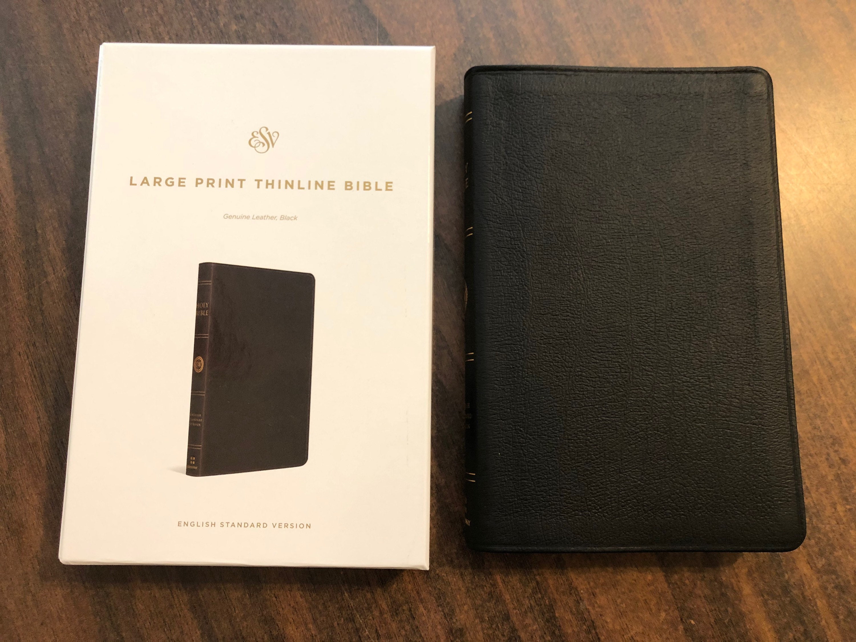 Personalized ESV Large Print Thinline Bible Black Genuine Leather personalized-esv-large-print-thinline-bible-black-genuine-leather