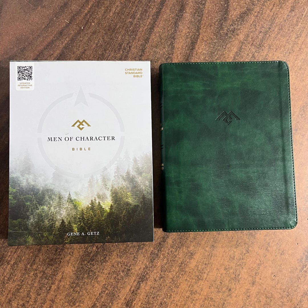 Personalized Mens Bible, CSB Men of Character Study Bible, Forest Green ...