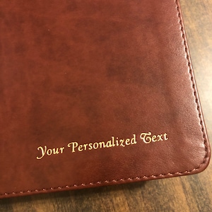Personalized ESV Large Print Personal Size Bible - Chestnut Brown ...