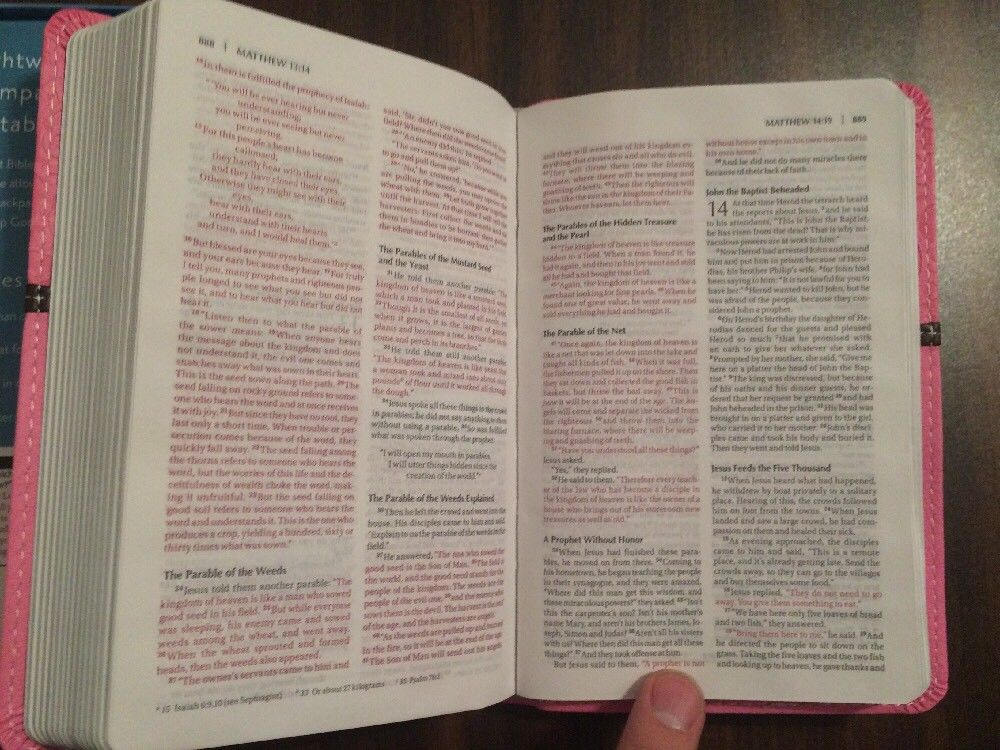 PERSONALIZED ** NIV Thinline Compact Bible - Pink / Brown Duotone ...