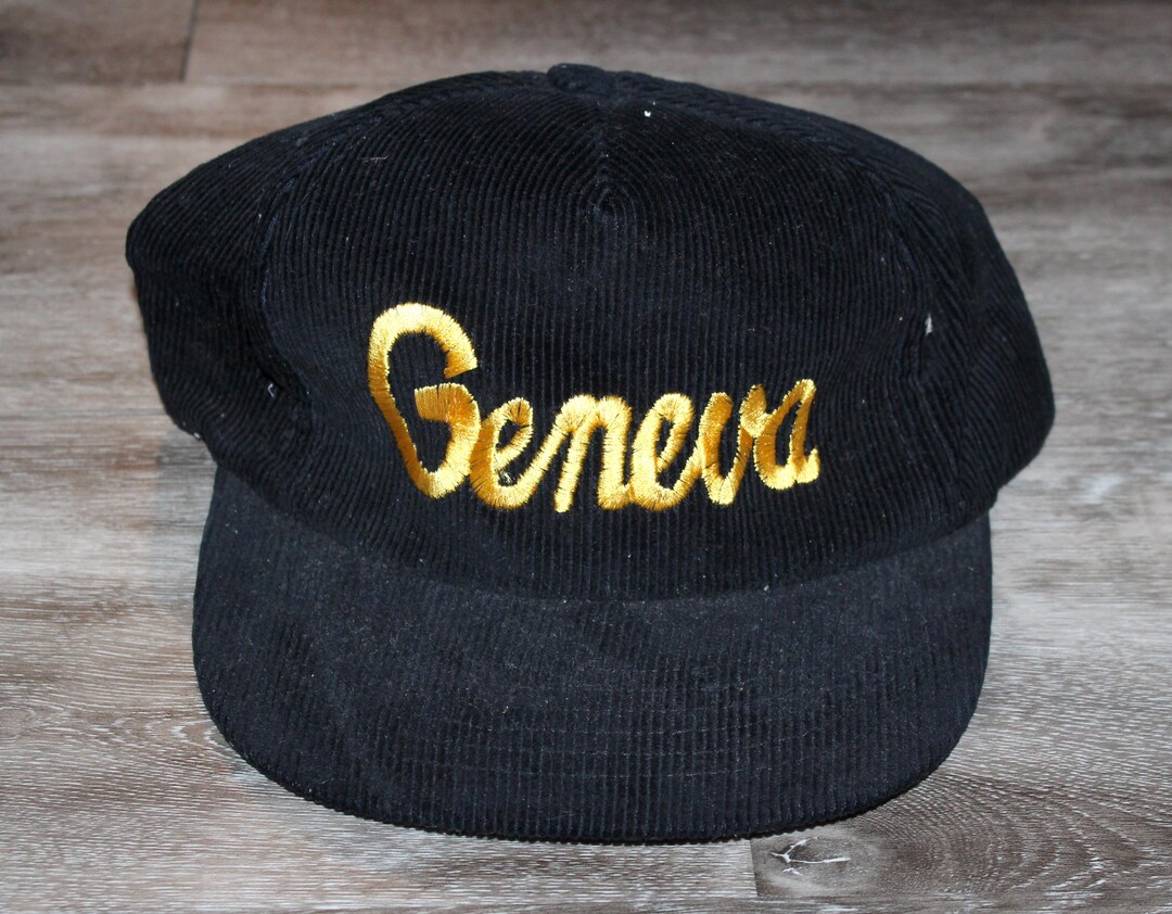 Vintage 80s 90s Clothing Geneva College Golden Tornadoes Adjustable One ...