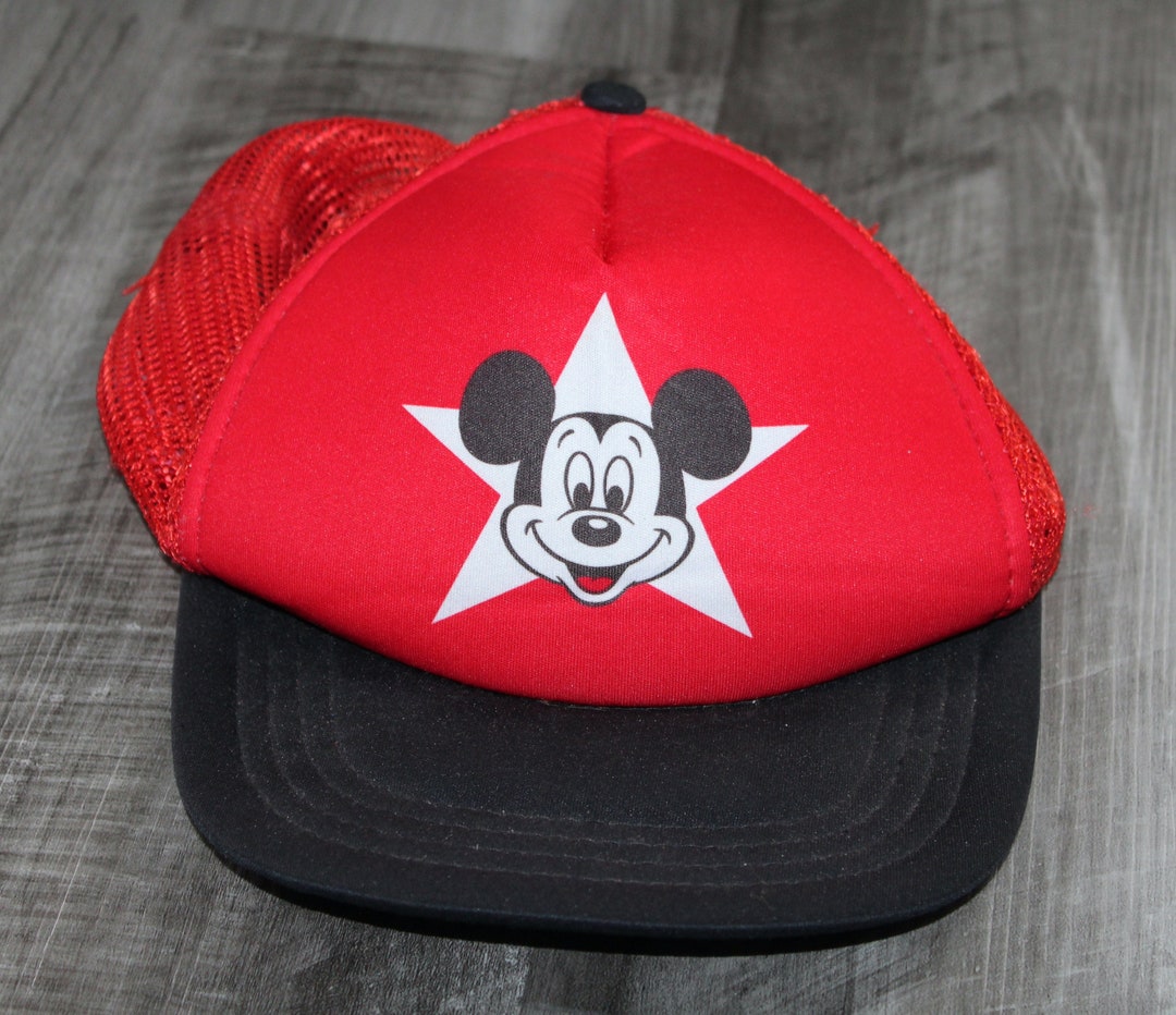 Vintage 80s 90s Disney Clothing Mickey Mouse Adjustable One Size Fit ...